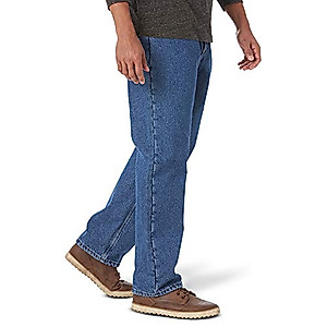 Wrangler Authentics Men's Fleece Lined Five Pocket Jean, Stonewash, 34W X 32L
