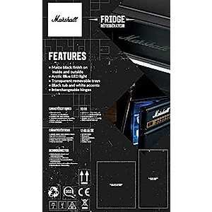 Marshall MF3.2 MF32BLKNA 3.2 Cubic-Foot Medium-Capacity Bar Fridge, Black