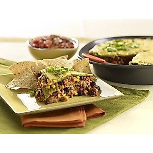 Rachael Ray 55673 Nonstick Bakeware Set with Grips includes Nonstick Bread Pan, Baking Pans and Cake Pans - 5 Piece, Gray with Orange Grips