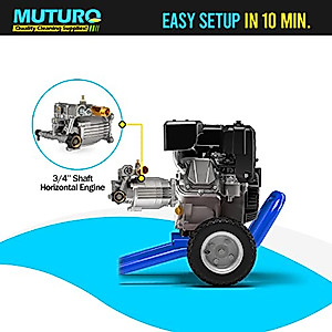 MUTURQ 3/4" Shaft Horizontal Pressure Washer Pump , 2600-3000 PSI, 2.5 GPM, OEM Replacement Pump for Honda GC160,309515003,308418007,020241 and More