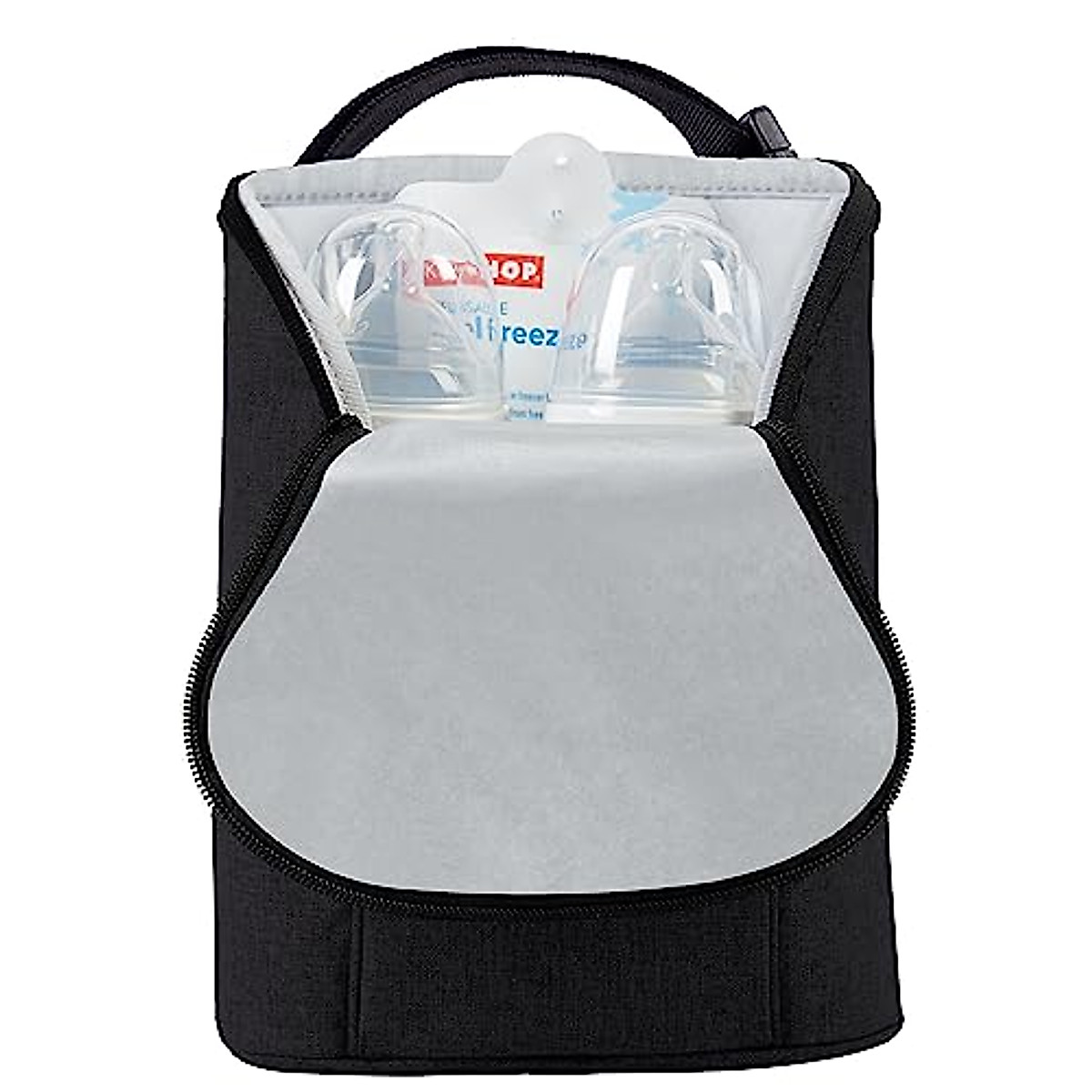 Skip Hop Baby Breastmilk Cooler Insulated Bottle Bag, Grab & Go, Black