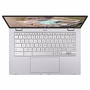 ASUS Newest 14" FHD Chromebook Laptop, Intel Core m3-8100Y(up to 3.4 GHz), 320GB Space(64GB eMMC+256GB Card), 8GB RAM, Webcam, WiFi, USB, Bluetooth, Backlit Keyboard, Chrome OS, Silver, JVQ MP