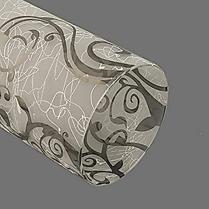 Voguad Electroplated Floral Pattern Replacement Glass Lamp Shade 2 Pack, Frosted Glass Light Cover for Light Fixture,Glass Shade for Wall Sconce,Kitchen Pendant Light,Bedside Lamp,1 5/8 Inch Fitter