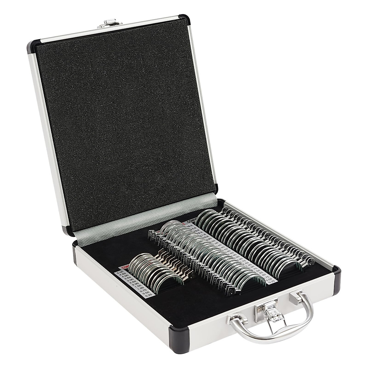 Trial Lens Set 68pcs Optical Trial Lens Set Professional Optometry Equipment, Metal Rim & Aluminium Case & Free Trial Frame, Precise Optical Lens Optometry Kit
