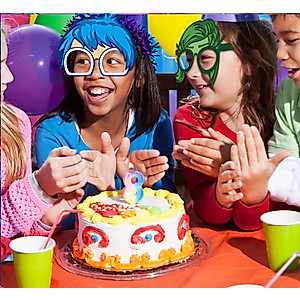 Funny Photo Booth Props for Inside Out2 Cartoon Cosplay Paper Mask Glasses-12Pcs, Fun Themed Birthday Party Favors Gift, Selfie Dress Up Supplies; TGDJ