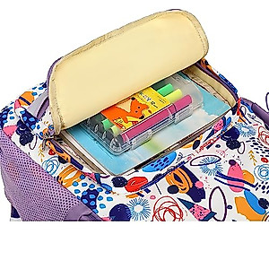 CAMTOP Elementary Backpack for Kids Girls Backpack Middle School Bookbags Causal Daypack Travel (Graffiti Backpack)