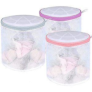 Bra Bags for Laundry, Bra Washer, Sock Bag for Washing Machine, Underwear Washing Bag, Bra Washer Protector, Mesh Laundry Bag (7X7inches, 3 Set)