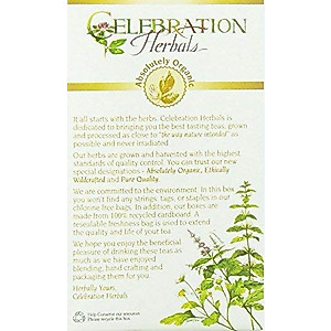Celebration Herbals Organic Mullein Leaf Tea Caffeine Free - 2 Pack (48 Bags in Total)