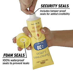 GoPong Hidden Alcohol Flasks, 2 Secret Booze Bottle Liquor Containers for Cruises, Concerts, Dorms and Games - Choose Between Sunscreen and Ice Packs 8oz