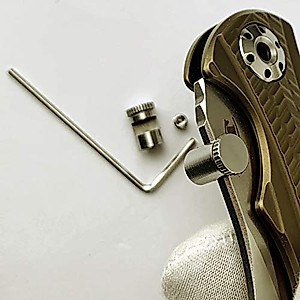 edcfans 3 Pack Thumb Stud Replacement for Buck 110 Knife with Hex Wrench (Black+Sliver+Brass)