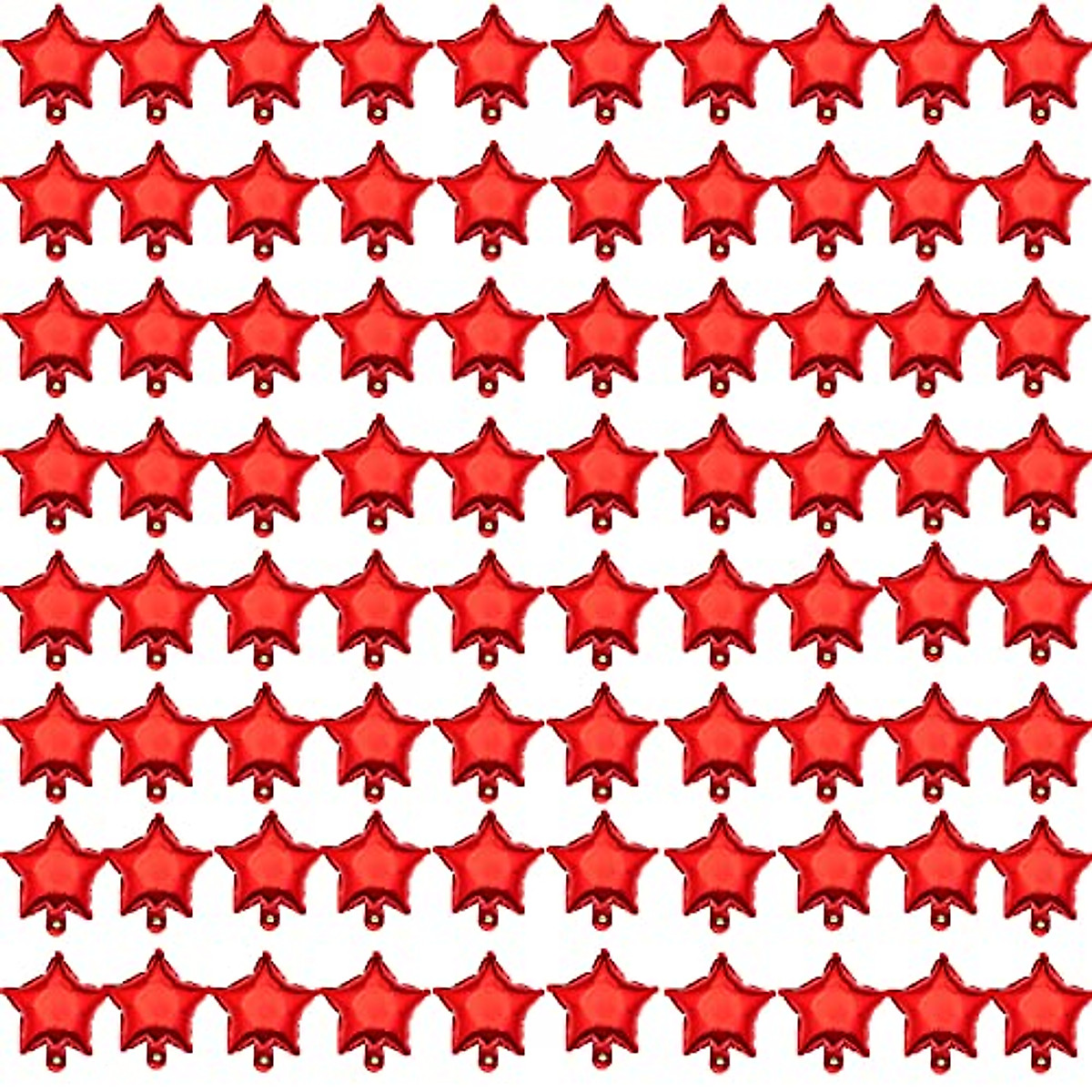 5 Inch Star Shape Foil Balloons, 80pcs Mini Mylar Balloons for Birthday Baby Shower Wedding Party Decoration. (Can't float)