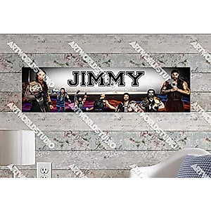 Roman Reigns - 8.5"x30" Personalized Name Poster, Customize Name Sign, Birthday Party Banner