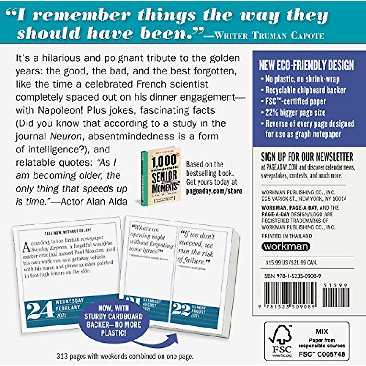 389 Unforgettable Senior Moments Page-A-Day Calendar 2021