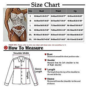 Black Lingerie for Women, Red Outfits Women Erotic Lingerie Lengerie Bodysuit Women's Sexy Solid Color Lace Hollow See-Through Underwear Two-Piece Suit Nightgown 2 Peice Outfit (3XL, Black)