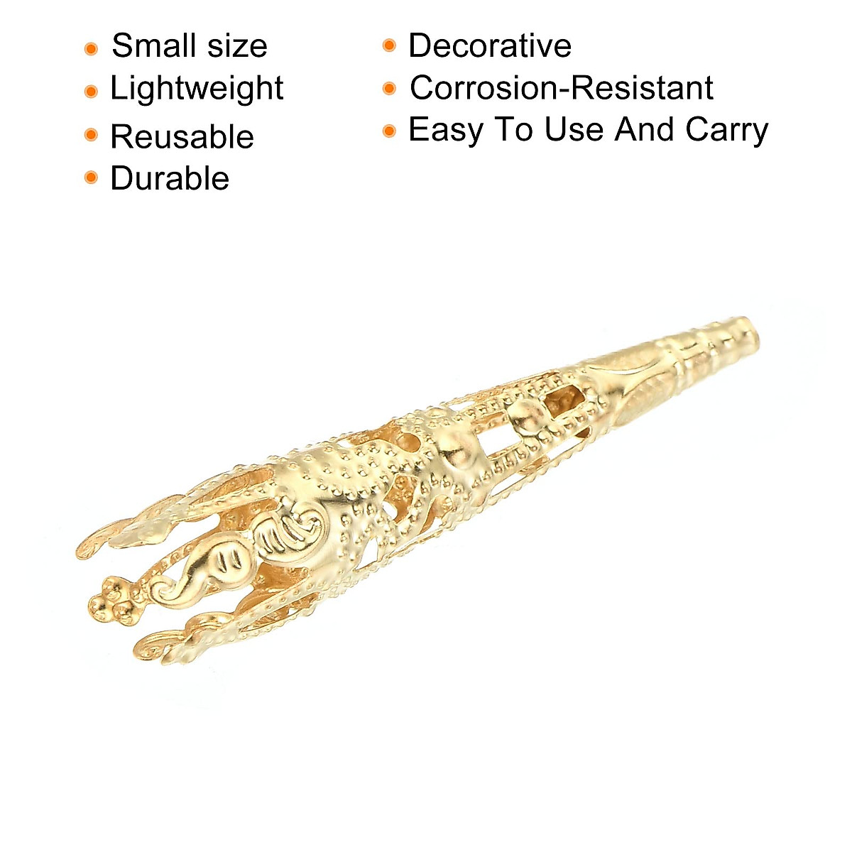 MECCANIXITY Corsage Decorative Holder, Alloy Lapel Pin Brooch Vase 42mm for Wedding Party Prom DIY Charms Dark Gold Tone Pack of 4