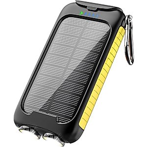 YELOMIN Solar Charger, Solar Power Bank, Portable Charger for Outdoor Camping Travel