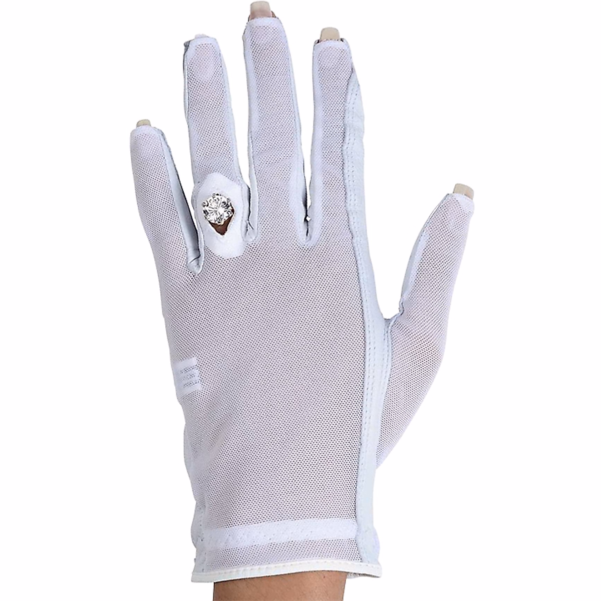 Lady Classic Solar Nail and Ring Glove, White, Small, Right Hand