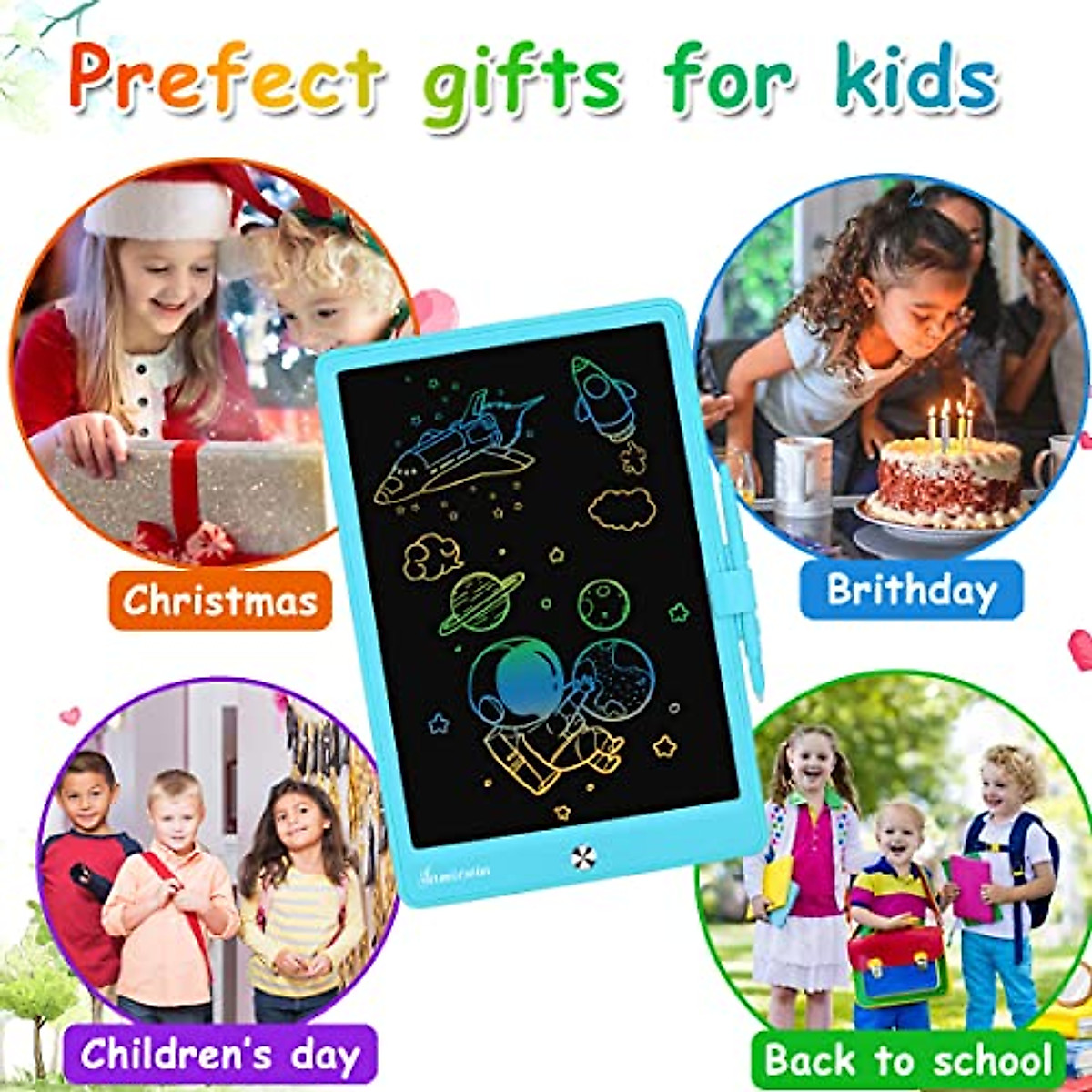 11 Inch LCD Writing Tablet, Colorful Drawing Doodle Board for Kids Toddler Drawing Pad Writing Board, Christmas Birthday Gifts for Boys Girls Age 3-7 Blue