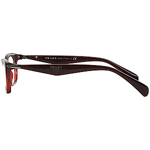 Prada PR 15PV Women's Eyeglasses Bordaux Gradient Red 53