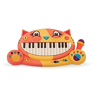 B. toys- Meowsic- Interactive Cat Piano – Toy Piano & Microphone – Musical Instrument For Toddlers, Kids – 20+ Songs, Sounds & Recording Feature – 2 Years +