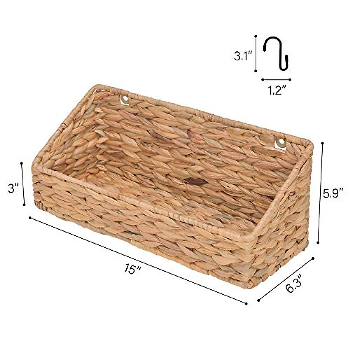 StorageWorks Water Hyacinth Storage Bins Set