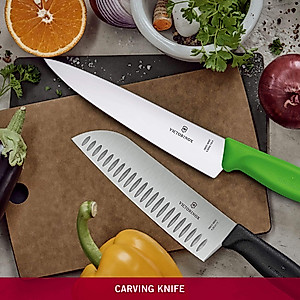 Victorinox 6.8006.19L4B Swiss Classic Carving Knife for Carving, Slicing and Dicing Meats, Vegetables or Fruits Straight Blade in Green, 7.5 inches