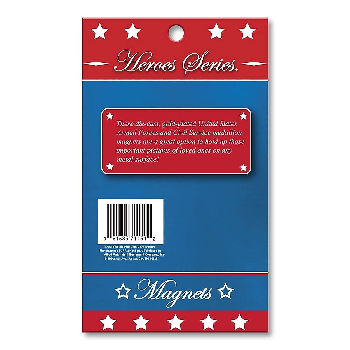 Allied Products Heroes Series Army Medallion Large Magnet - 3" diameter