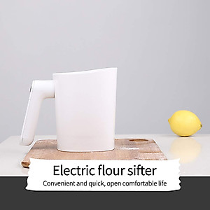 Battery Operated Electric Flour Sifter for Baking, ANNCARY Flour Sieve, Handheld Cooking Baking Tool for Cooking/Pastry Baking Kitchen Utensil Easy to Clean Ergonomical Handle