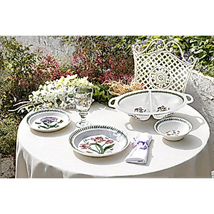 Portmeirion Botanic Garden Soup Bowl | Set of 6 Bowls with Assorted Motifs | 6.5 Inch | Made from Fine Earthenware | Microwave and Dishwasher Safe | Made in England