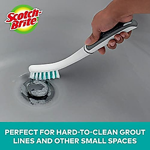 Scotch-Brite Tile & Grout Brush, Strong Bristles to Scrub Away Grime, 6 Count