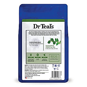 Dr Teal's Salt Soak with Pure Epsom Salt, Relax & Relief with Eucalyptus & Spearmint, 3 lbs