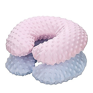 Neck Pillows Kids Travel Pillow Inflatable Head Support Pillow Cute Cozy U Shape Neck Pillow for Car Seat Airplanes Train Soft Washable Chin Neck Support Pillow for Toddler Boys Girls (Pink)