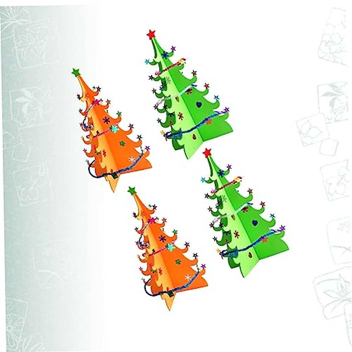 Garneck 4pcs Mini Christmas Pine Tree Mini Desk Felt Christmas Craft Xmas Craft Supplies DIY Christmas Ornament DIY Material Set Christmas Tree Self Made Decorate Desk Christmas Tree