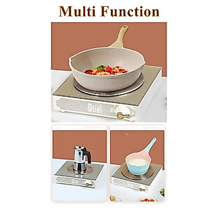 Heat Conduction Plate for Gas Stove, Beswarmy Heat Diffuser Cooking Induction Adapter Plate with Removable Handle, Coffee Milk Cookware Simmer Ring Plate Induction Hob Heat Cooking 6.3inch