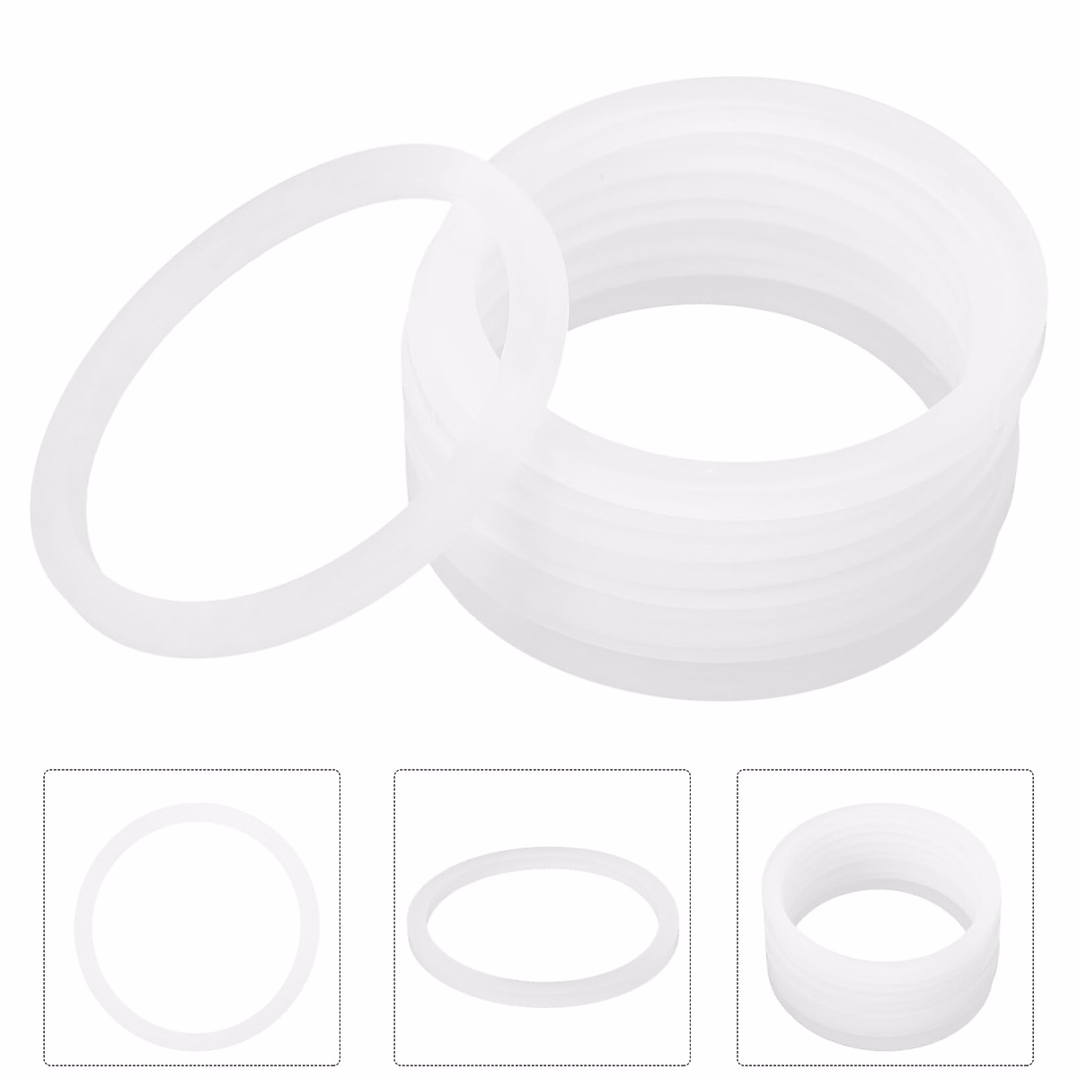 UPKOCH 20pcs Jar Lids Rings Wide Mouth Silicone Gasket for Glass Jars Lids Sealing Rings Jars Seal Rings -leak Sealing Ring Wide Bottle Silicone Rings Airtight Seals Ring