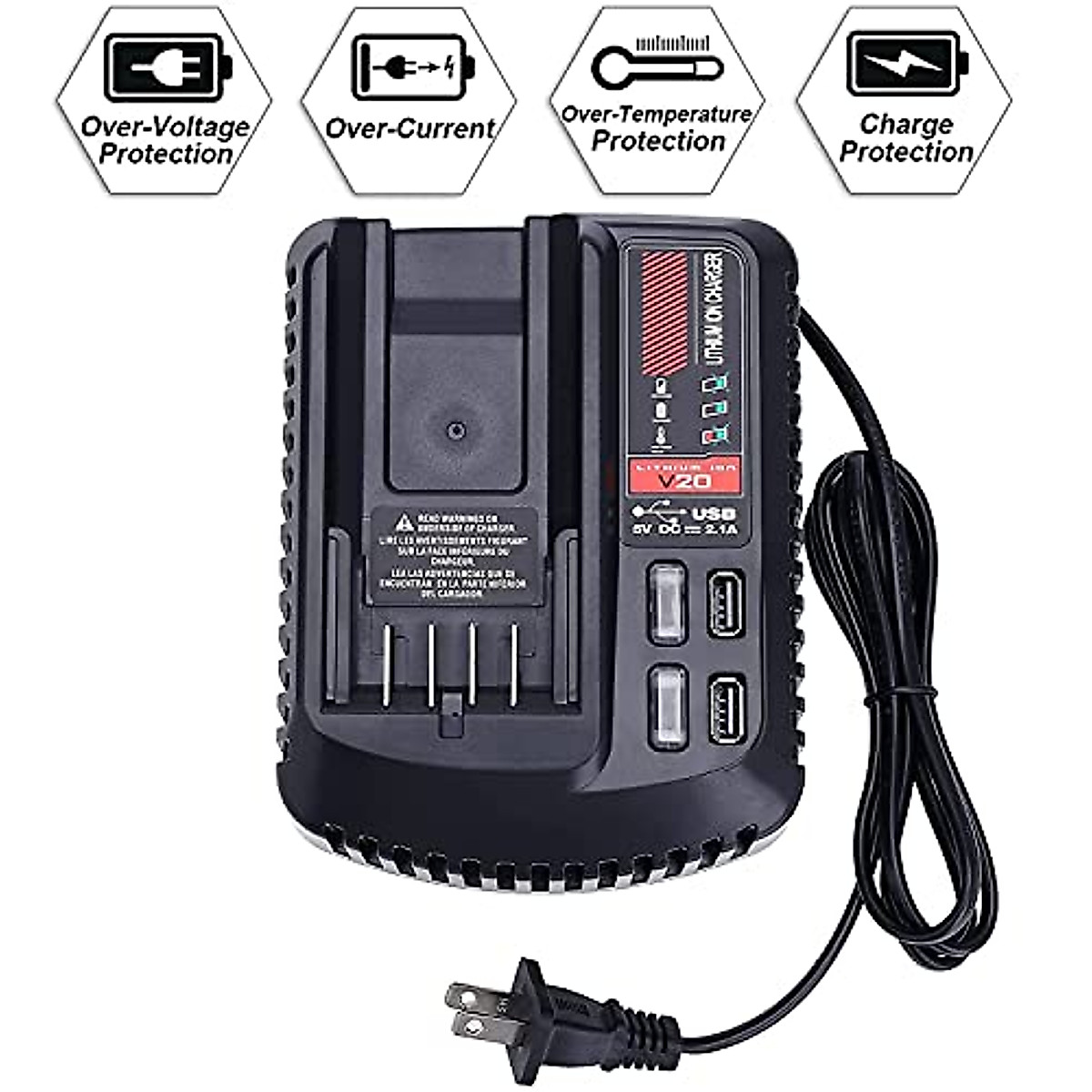 CMCB104 V20 Battery Fast Charger Replacement for Craftsman V20 Craftsman 20V max Lithium Compact ...