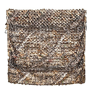 AUSCAMOTEK 300D Camo Net Camouflage Netting Blinds Material for Hunting Accessories Ground Portable Blind Tree Stand Chair Brown 5x10 Feet