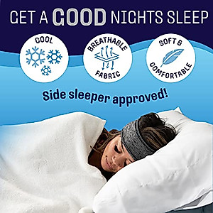 CozyPhones Sleep Headphones - Wireless Over Ear Headphones from Ultra Thin Cool Mesh Chordless Head Phones for Side Sleepers, Meditation, Running, Laptop, and Phone - Gray Lycra