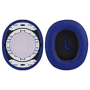 Geekria QuickFit Replacement Ear Pads for JBL E55BT Headphones Ear Cushions, Headset Earpads, Ear Cups Cover Repair Parts (Blue)