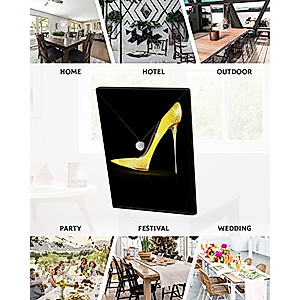 Queen Area 8Pack Dining Chair Slipcovers Shiny Golden High Heels Chair Back Covers Decorations Chair Slipcovers for Party Home Decor