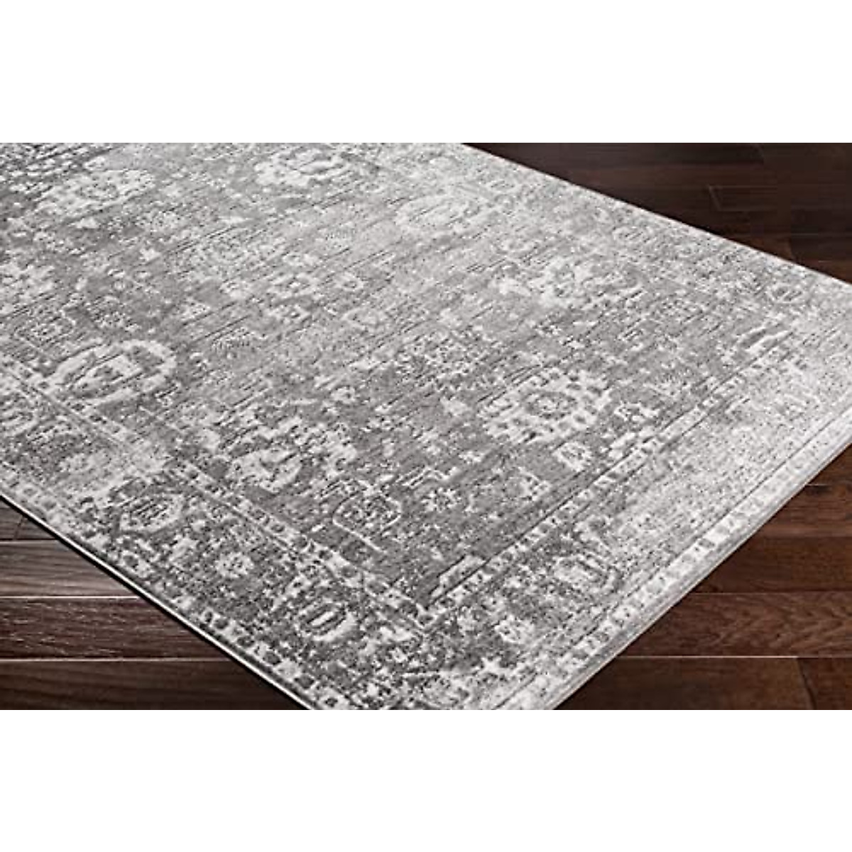 Mark&Day Area Rugs, 5x7 Kedrick Transitional Charcoal Area Rug, Gray/White/Black Carpet for Living Room, Bedroom or Kitchen (5'3" x 7'3")
