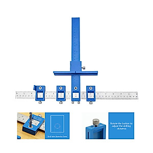 SYITCUN Cabinet Hardware Jig,Cabinet Handle Template Tool of Door Drawer Handle and Pulls,Cabinet Knob Template Tool,Drawer Pull Jig,Cabinet Hardware Template Tool Set with Storage Bag