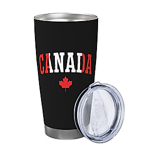 Biaomn Canada Stainless Steel Tumbler Vacuum Insulated Travel Tumbler With Lid Coffee Mug Car Cup For Home Office Outdoor 20oz