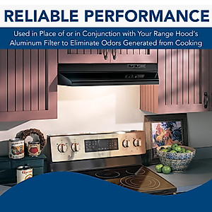 Broan-NuTone Replacement Charcoal Ductless Range Hood Series, Carbon Air Filter, 1 Count (Pack of 1), Grey