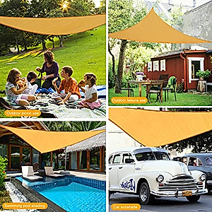 Sun Shade Sail,10'x10'x10' Triangle Sand Sail Canopy Cover with Heavy-Duty Stainless Steel Hardware Kit for Garden Patio