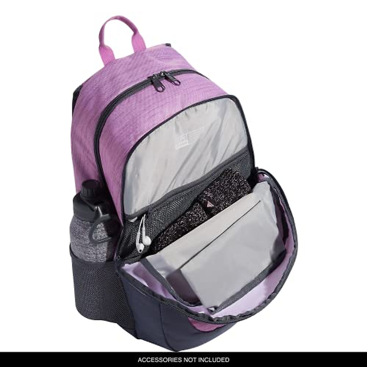 adidas Foundation 6 Backpack, Two Tone Bliss Lilac-Semi Pulse Lilac/Onix Grey/Silver Metallic, One Size