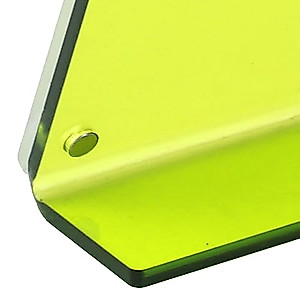 Slanted Back Photo Frame, Self Standing Photo Frame Durable Wide Application for Business Cards for Livingroom (Fluorescent Green)