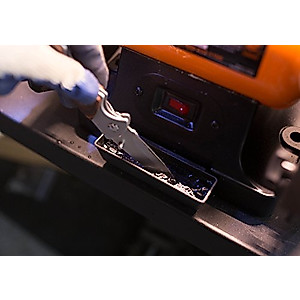 WEN BG4282 4.8-Amp 8-Inch Single Speed Bench Grinder with LED Work Lights, 14 x 10 x 11.75 inches, Black and Orange