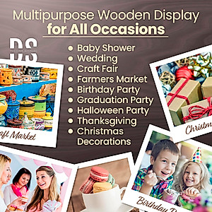 DS THE DISPLAY STORE Corner Black Wooden Cupcake Stand, Earring Display Stand, Jewelry Display, Dessert Table Display Set, Card Display Rack, Sticker Display, Earring Display for Selling, Card Stand