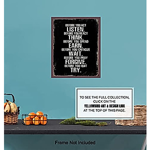 Inspirational Quotes Wall Art - Positive Quotes Wall Decor - Inspiring Quotes Wall Decor - Inspirational Gifts - Motivational Wall Art - Uplifting Sayings for Wall Decor - Motivational Posters